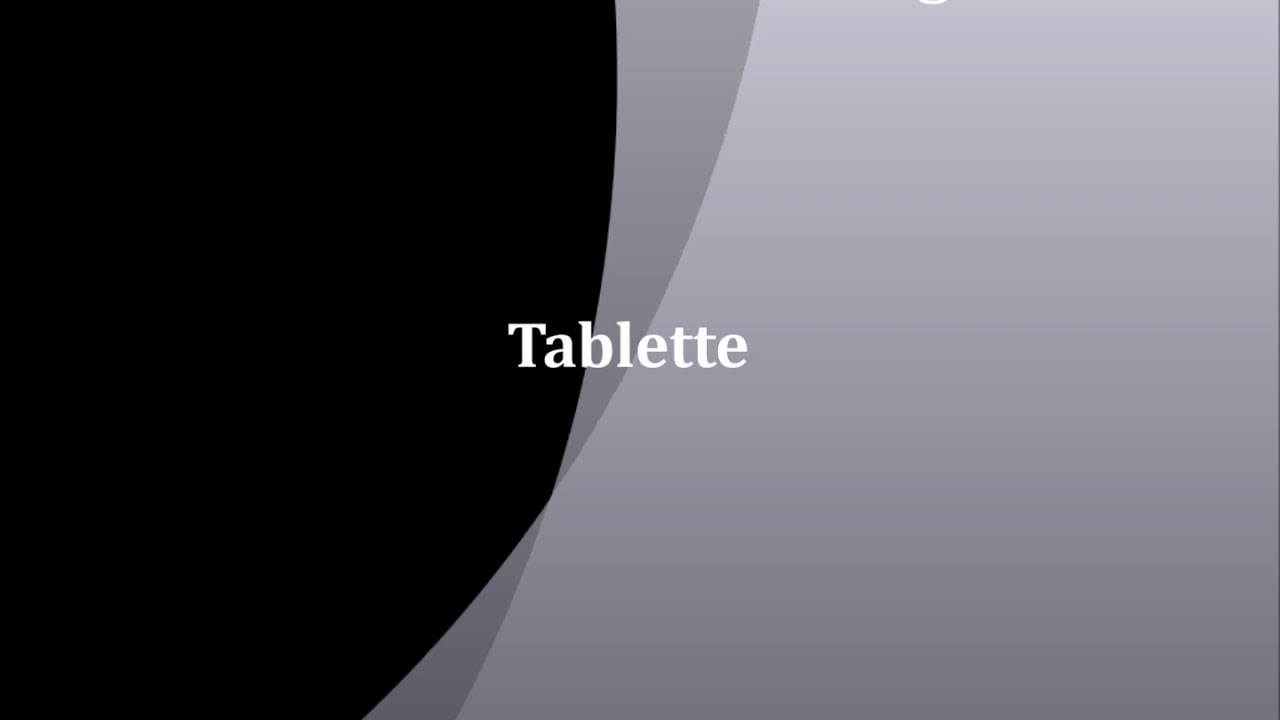 Tablette | deutsch - englisch - YouTube