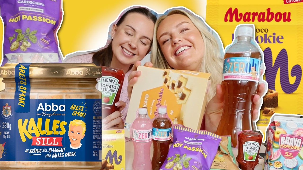 TESTAR NYHETER MED HANNISEN (Kalles Sill, Pepparkakssaft mm ) - YouTube