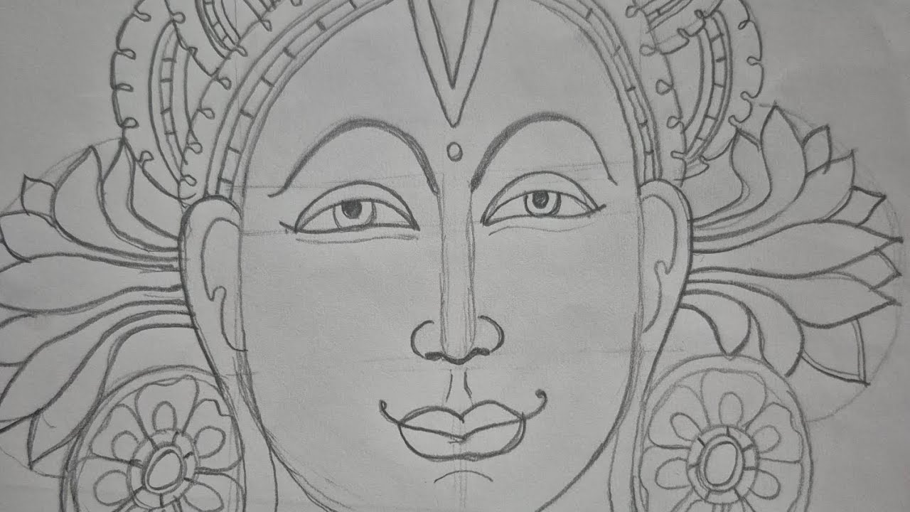 God Face Mural Painting for Beginners | Step-by-Step Kerala Mural Art ...