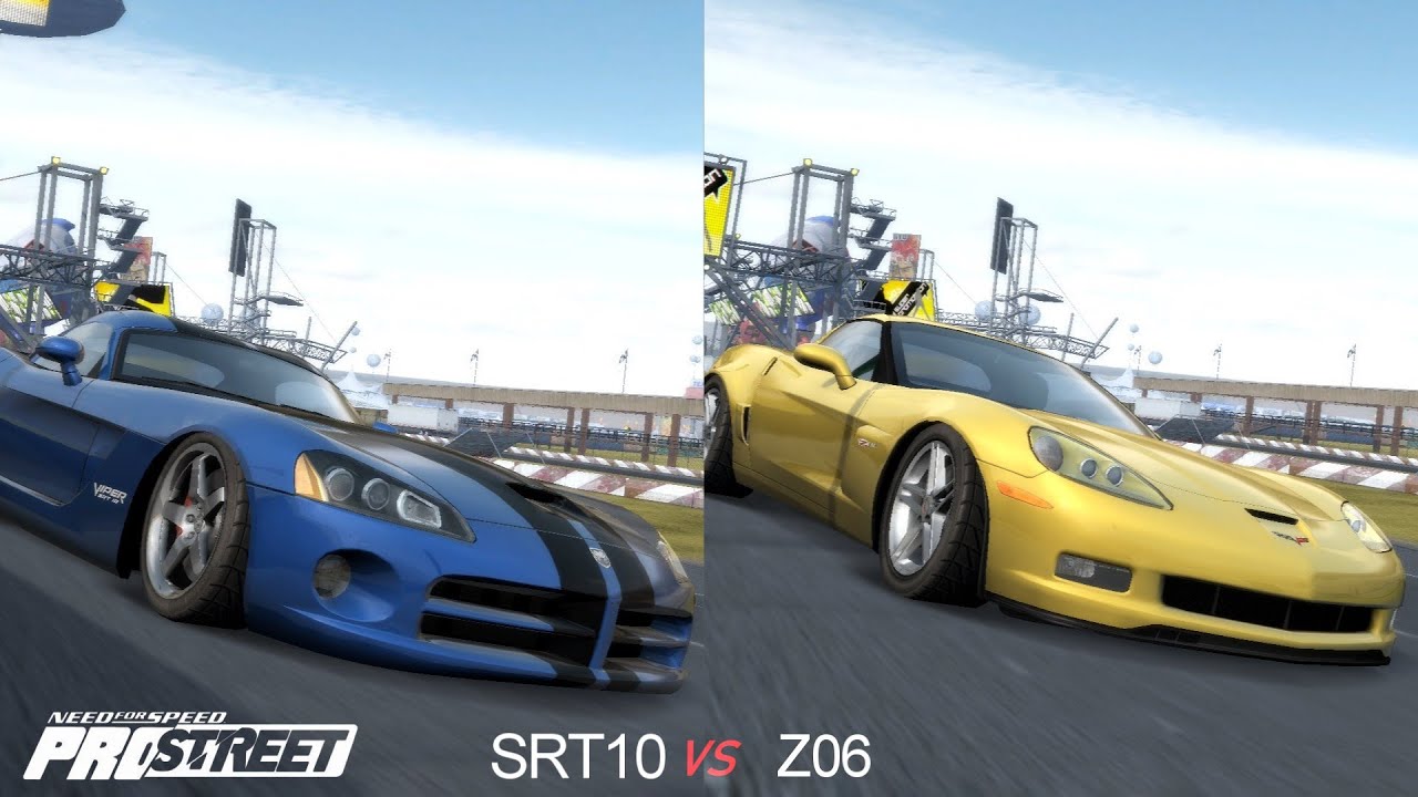 Dodge Viper SRT10 Vs Corvette Z06 Comparison - NFS ProStreet - YouTube