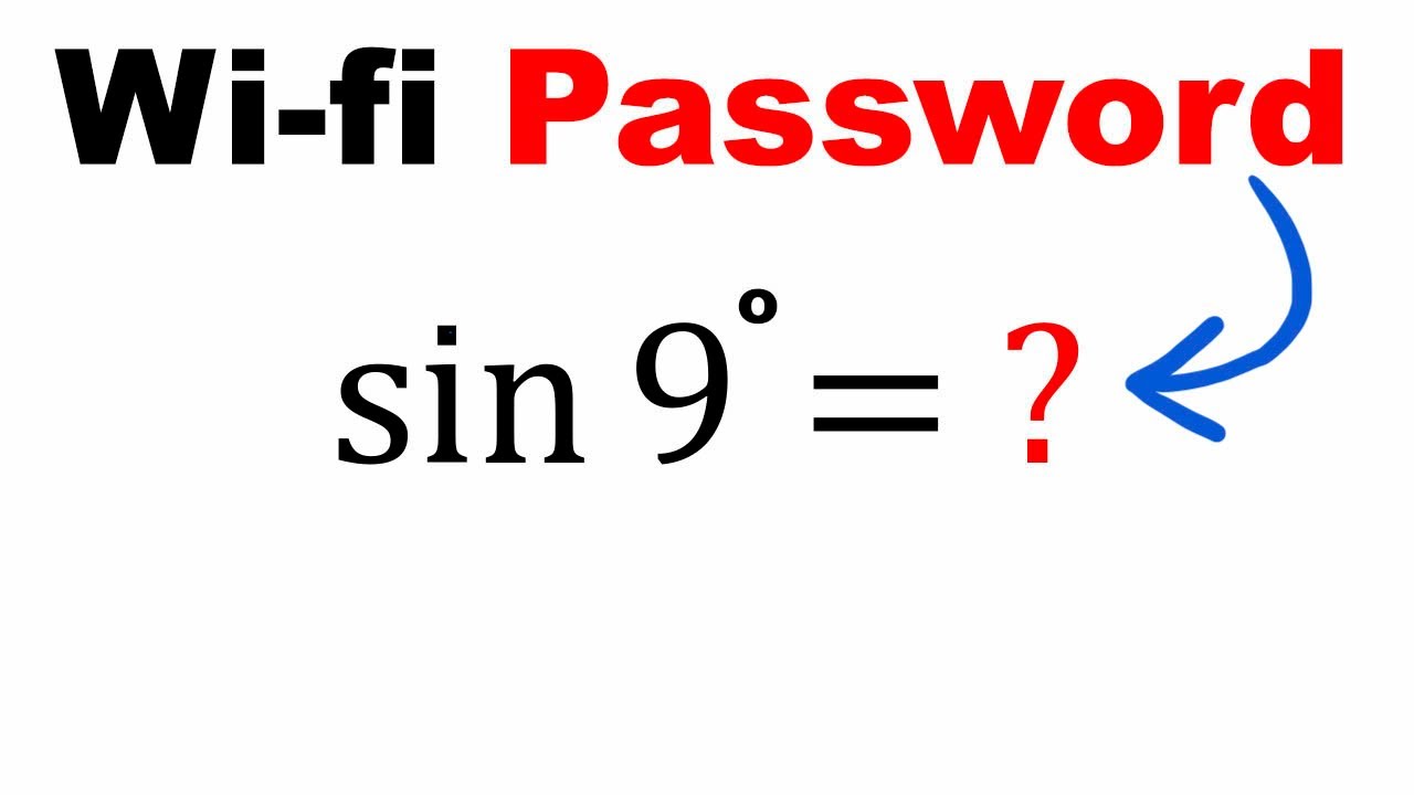 The HARDEST Wi-fi Password Ever. Math Olympiad Question - YouTube