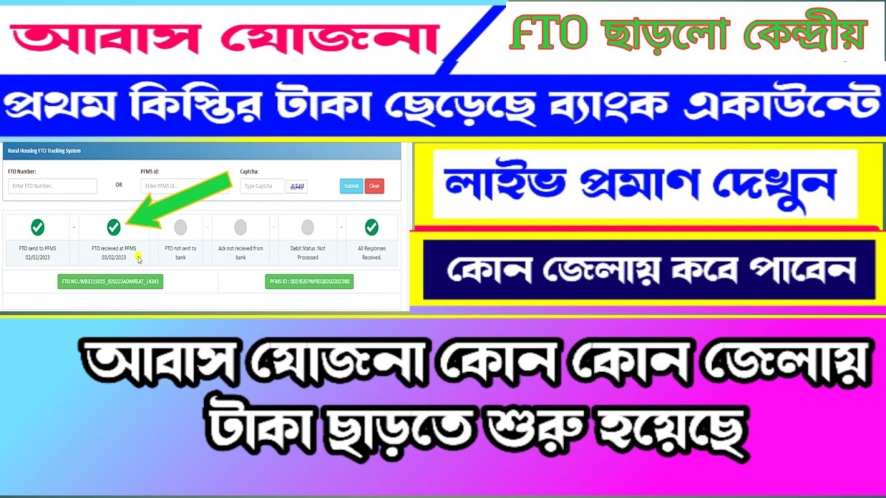 awas yojana payment release 2024. pradhan Mantri Awas Yojana FTO status ...