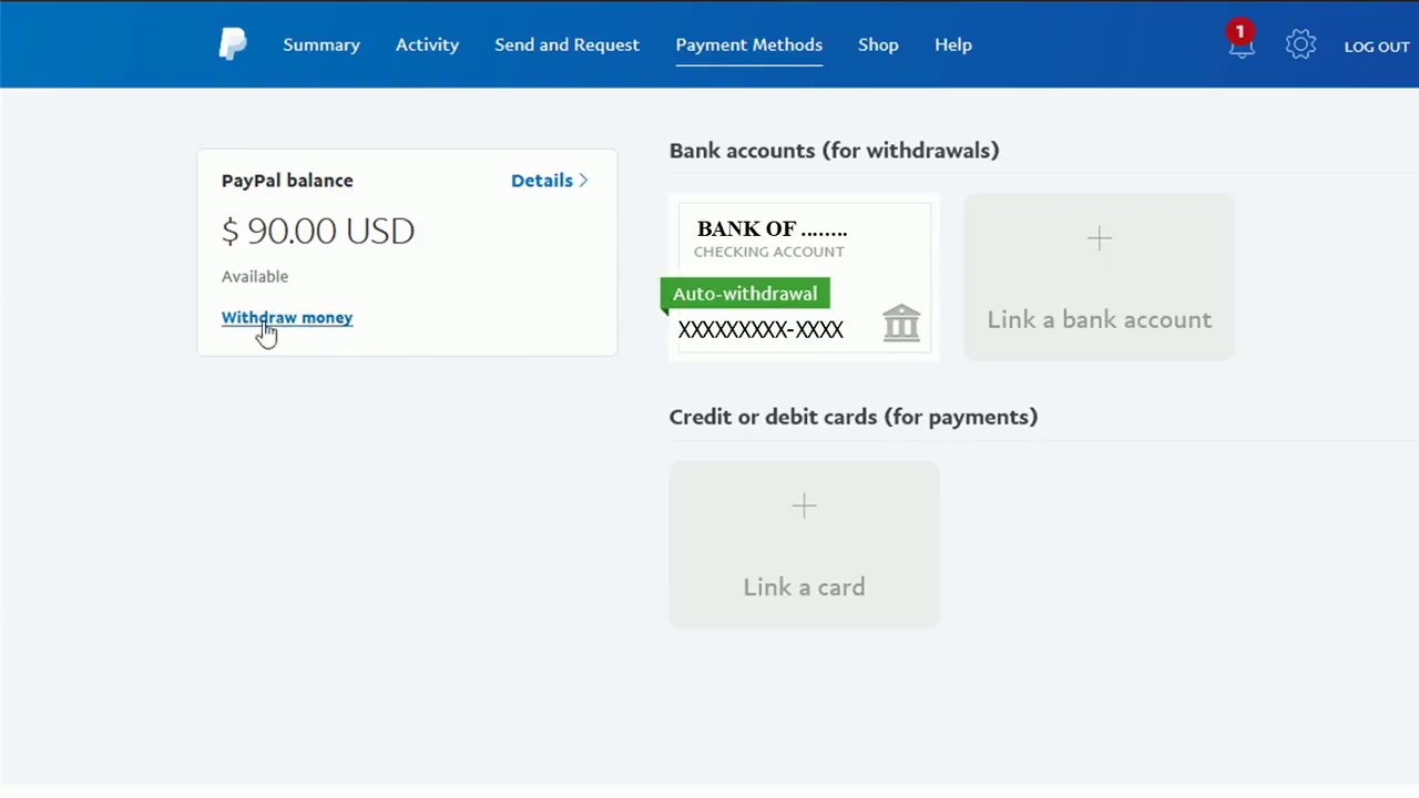 Paypal manual Withdrawal request - YouTube