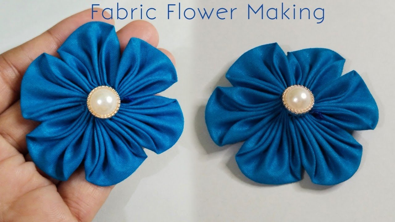 Diy: Easy Tricks Fabric Flower Making / Cloth Flower Making / Hand ...