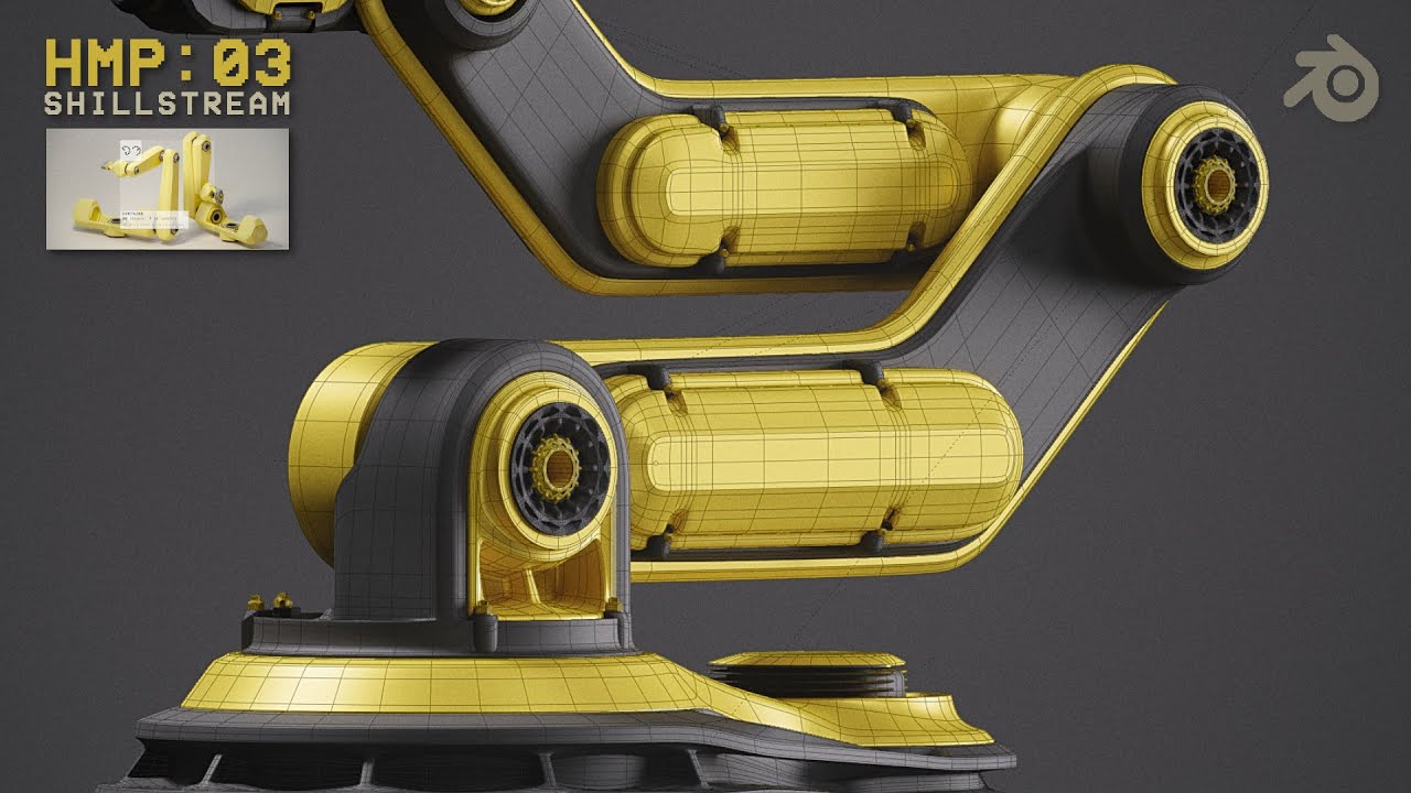 SHILLSTREAM: Reworking MDL-007 | Blender 3.6 | HMP03 | Part 14 - YouTube