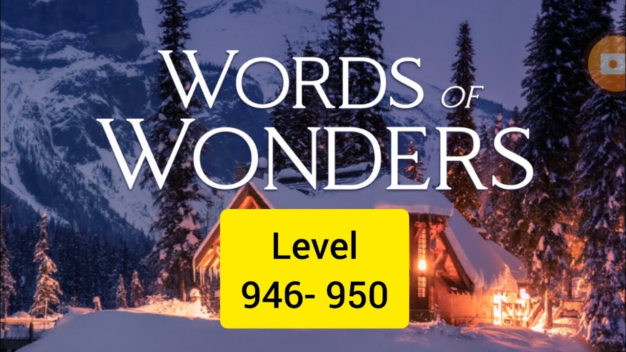 game words of wonders level 946, 947, 948, 949, 950 - YouTube
