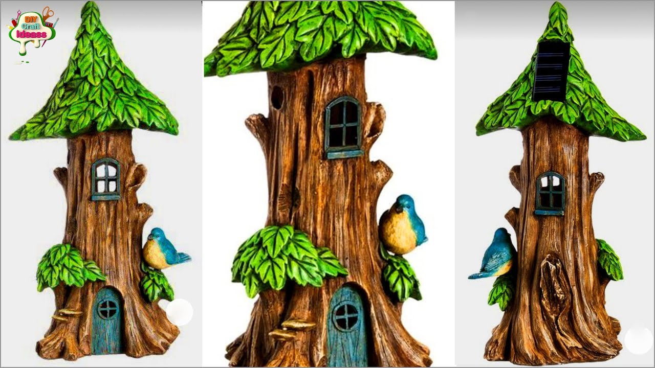 5 Minute Easy Recycling Ideas | Fairly tree house with waste bottle ...