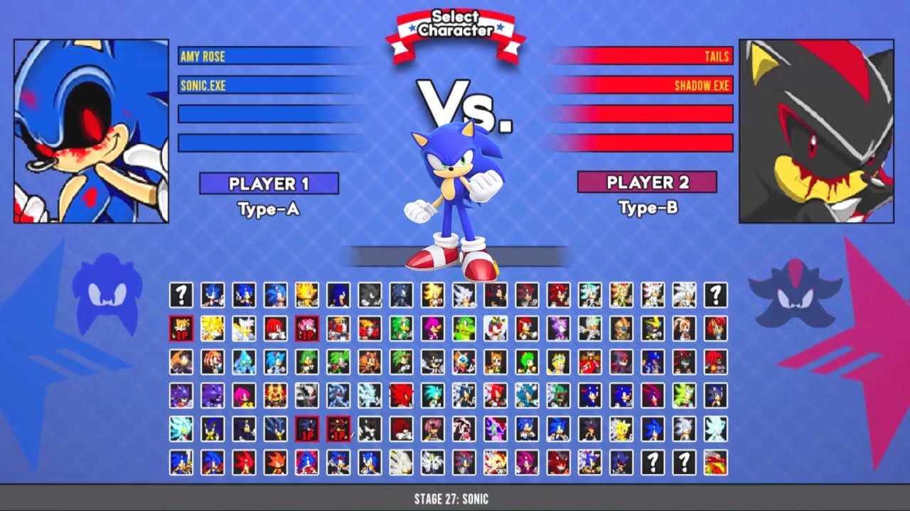 Amy Rose & Sonic exe VS Tails & Shadow exe I Sonic Mugen Battle HD ...