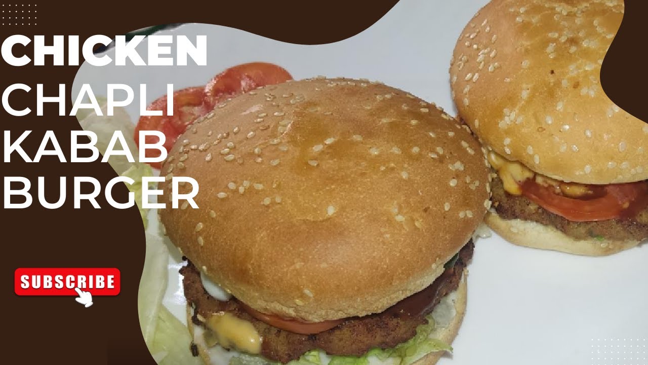 Special chicken Chapli kabab burger with ultimate sauces combination ...