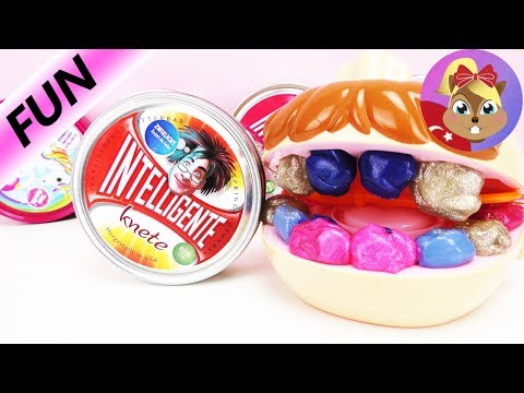 Play Doh Türkçe: Oyuncak Dişci Adama Akıllı Oyun Hamurundan Yeni Dişler Takıyoruz! Oyun Hamuru