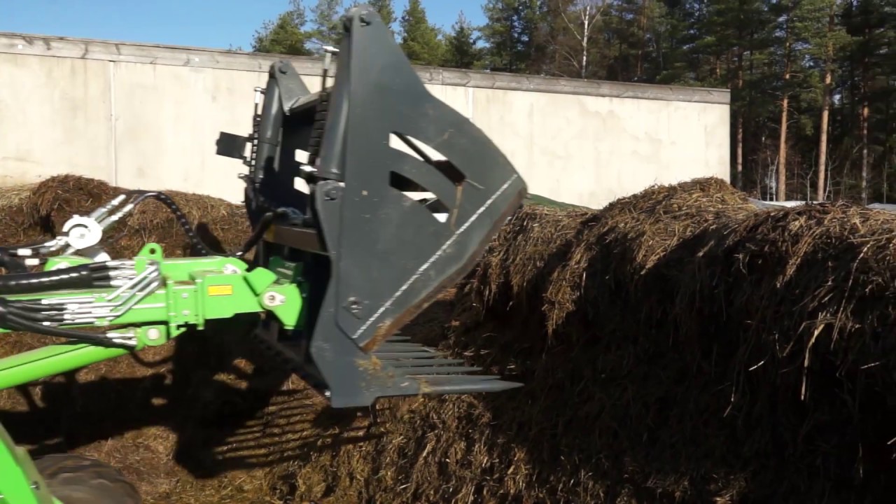 Avant Silage Block Cutter Attachment for Avant Loader - YouTube
