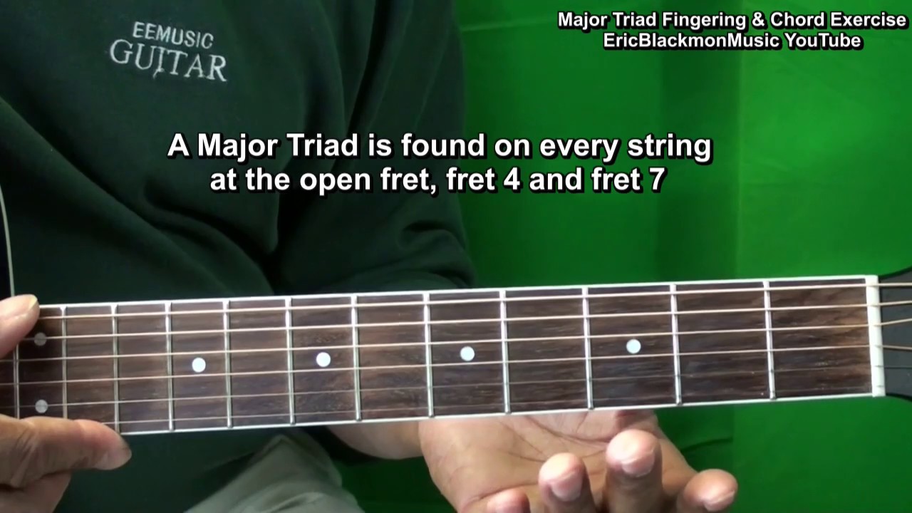 How To Play Major Chord Triads Exercise Guitar Practice Tutorial Lesson ...