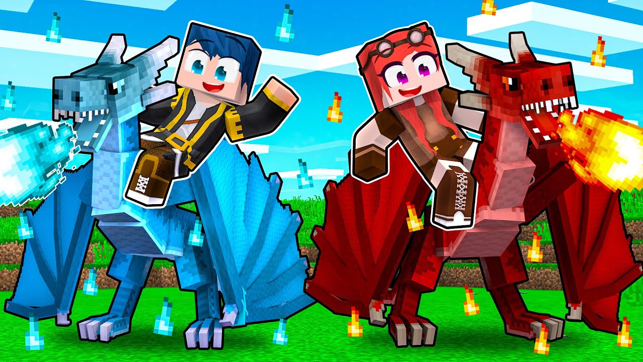 DRAGO DI GHIACCIO VS DRAGO DI FUOCO! - MINECRAFT - YouTube