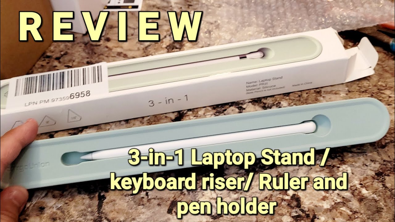 UNBOXING/REVIEW: 3-in-1 Portable Laptop Stand/Keyboard Riser/Ruler/Pen ...