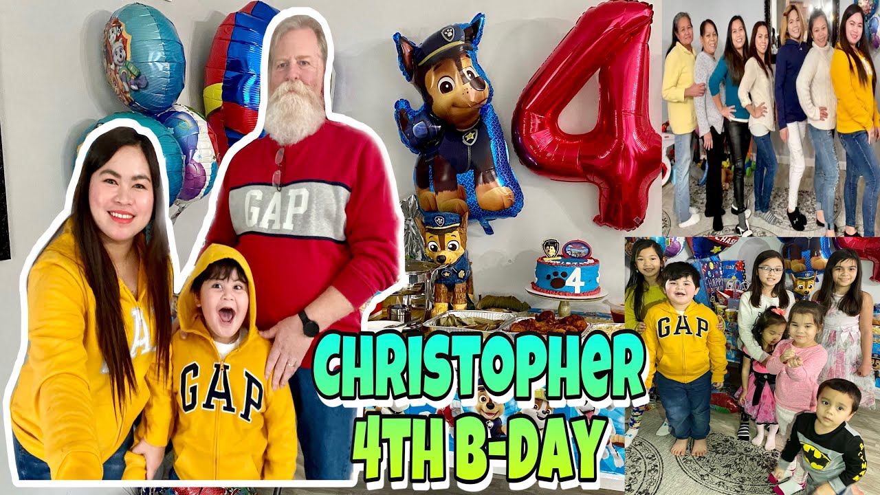 CHRISTOPHER’S 4TH B-DAY | Simple Living in America | Fil-Am Family ...