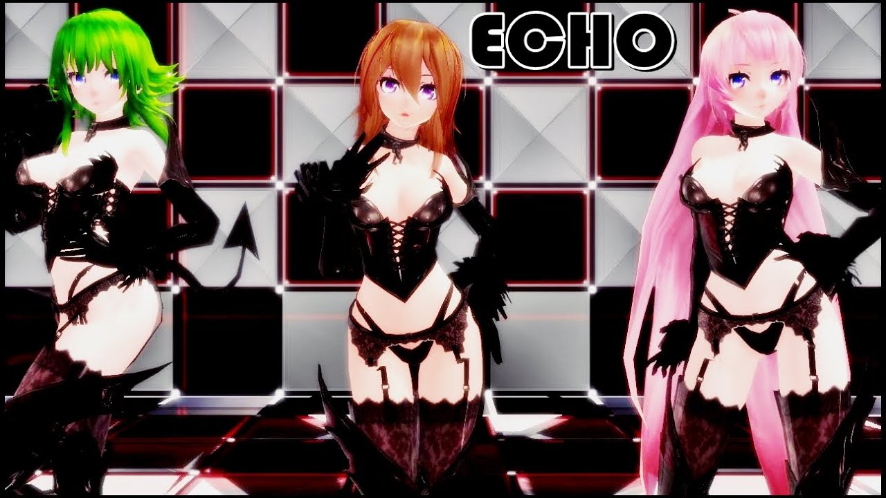 【MMD】- ECHO- TDA DEMON LUKA, GUMI & LADY - YouTube