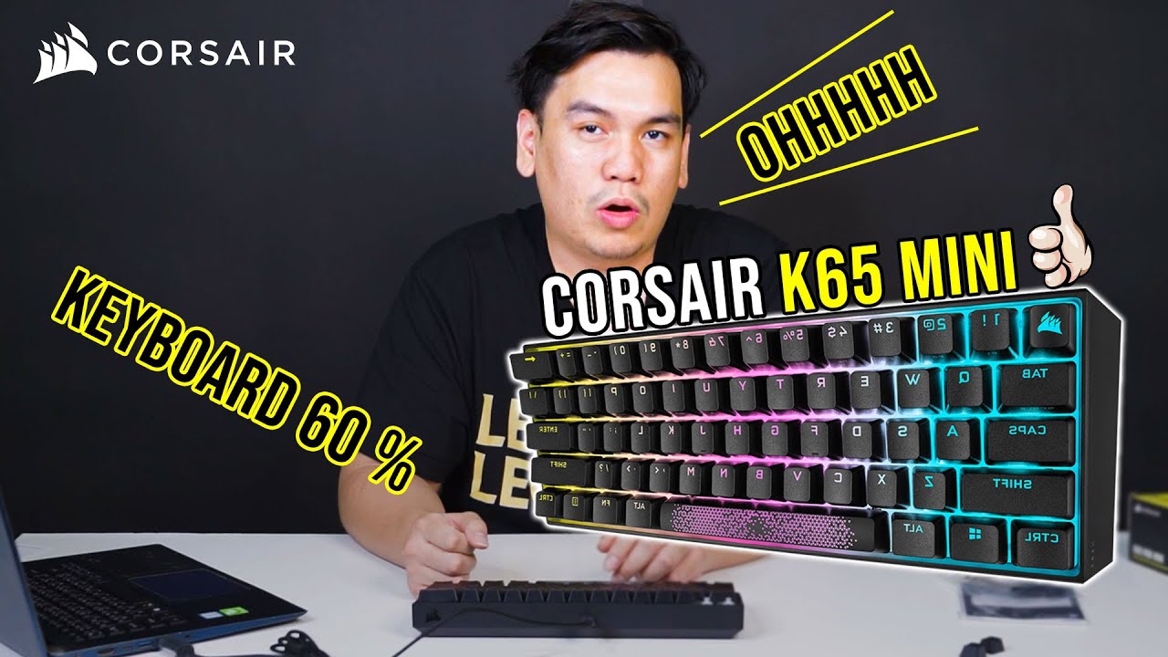 Review : Corsair K65 Mini Gaming Keyboard !! Layout 60% - YouTube