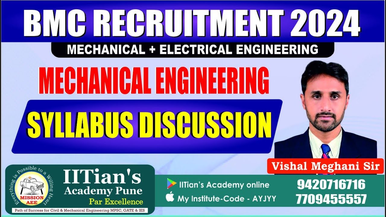 BMC Exam 2024 | Mechanical Syllabus Discussion |Mechanical + Electrical ...