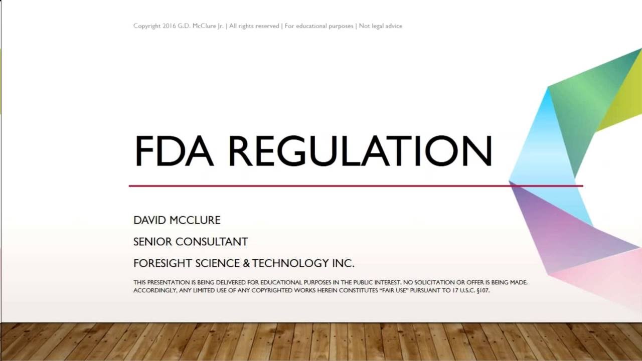FDA Regulations Webinar - YouTube
