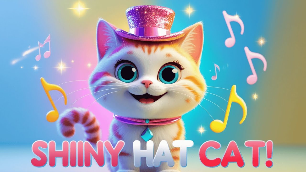 A Cat with a Shiny Hat | Fun Nursery Rhyme for Kids | Nursery Poem ...