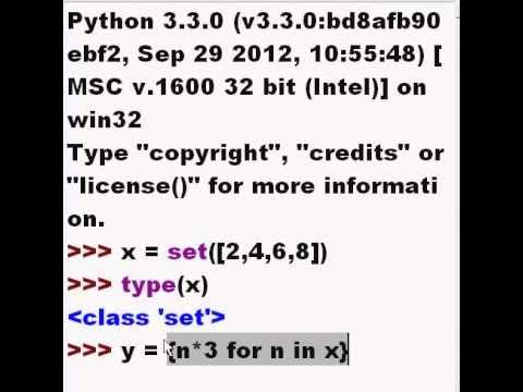 Python Set Comprehension - YouTube