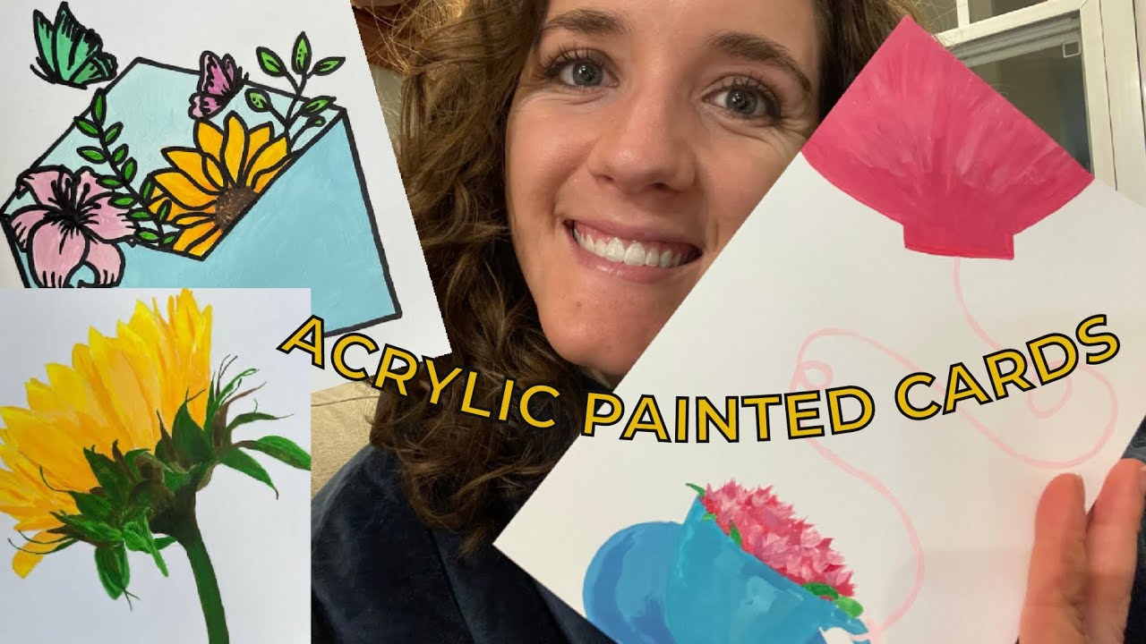 Acrylic Hand-Painted Cards *Time-Lapse - YouTube