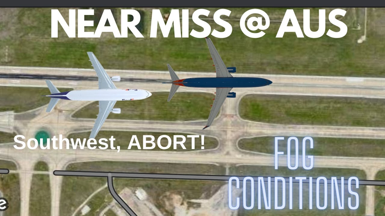 NEAR MISS @ AUSTIN | FOG CONDITIONS (ATC) - YouTube