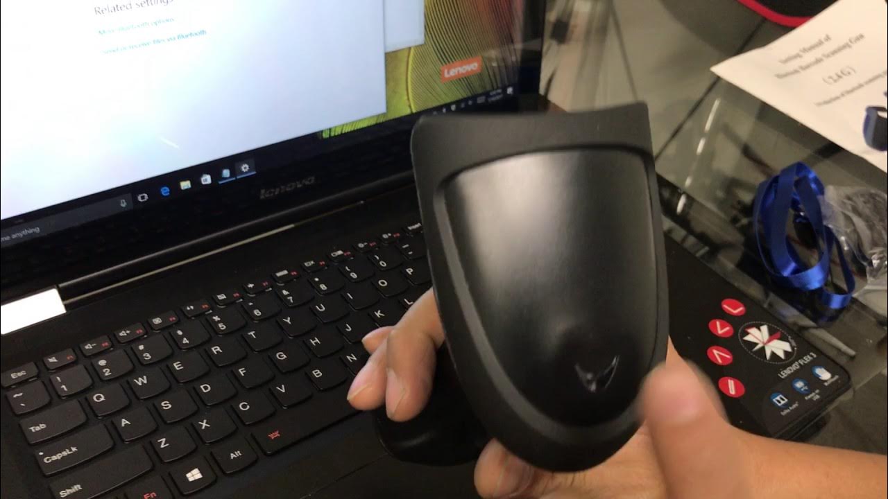How To Pair A Bluetooth Handheld Barcode Laser Scanner Gun - YouTube
