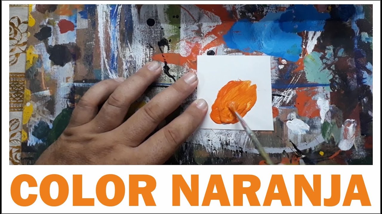 Como hacer el color naranja con acrilico, tempera o acuarela - YouTube