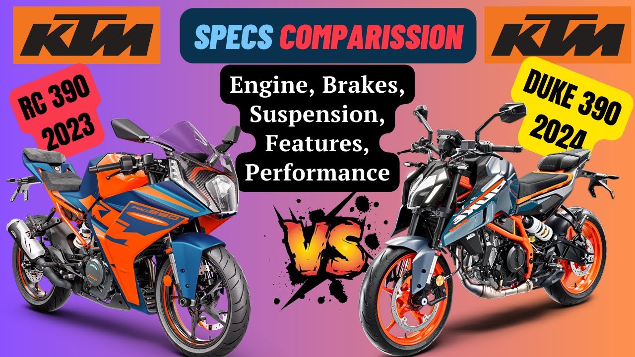 2023 KTM RC 390 Vs KTM Duke 390 🔥🔥 Full Comparison ⚡⚡Engine Price Power ...