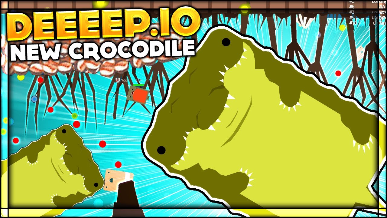 🔴 Deeeep.io | BRAND NEW CROCODILE UPDATE & NEW SWAMP BIOME | Lets Play ...