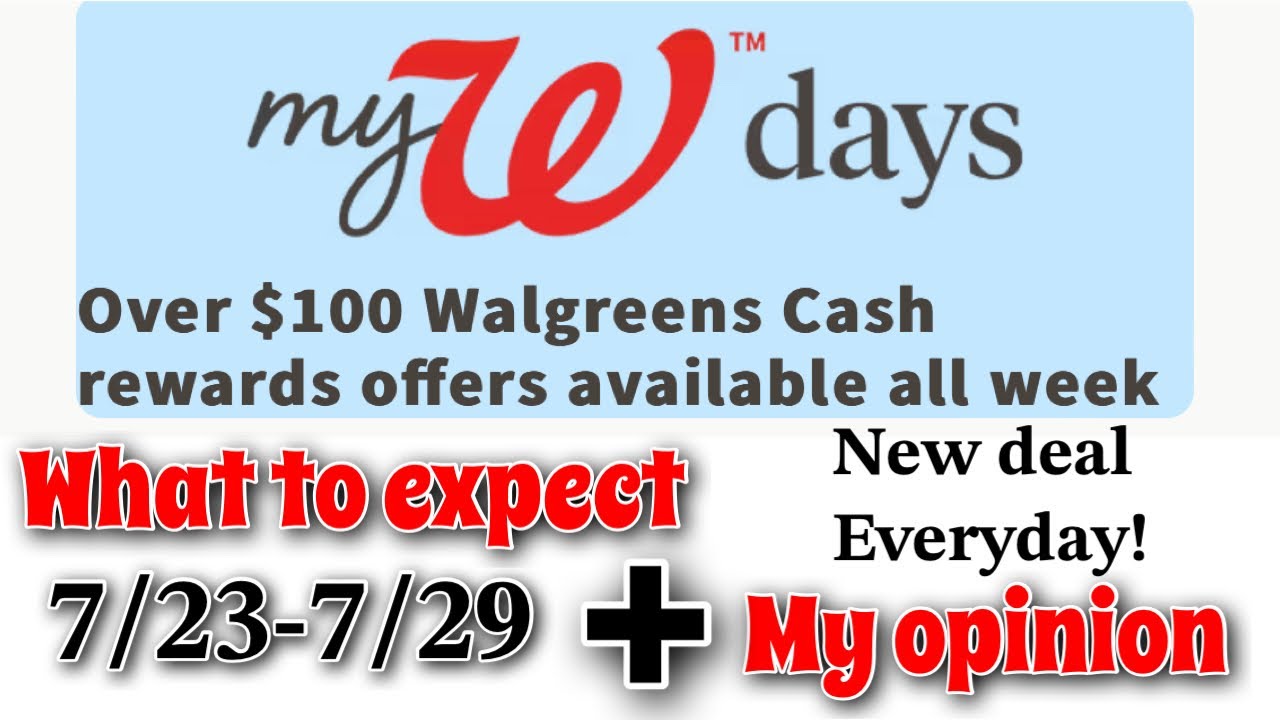 My Walgreens Days - What to expect +my opinion on it! 7/23-7/29 - YouTube