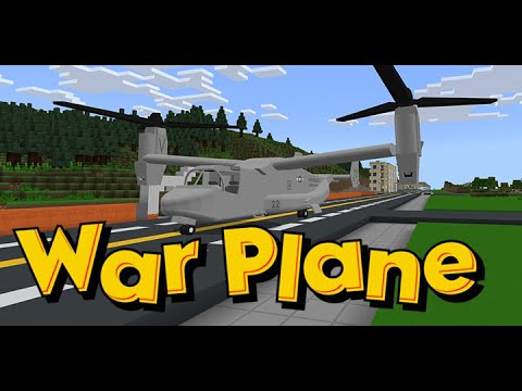 War Plane military Mod for Minecraft (MCPE) - YouTube
