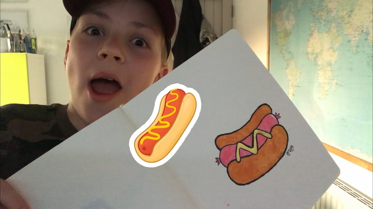 DOODLE TUESDAY: How to doodle a HOT DOG #2 - YouTube