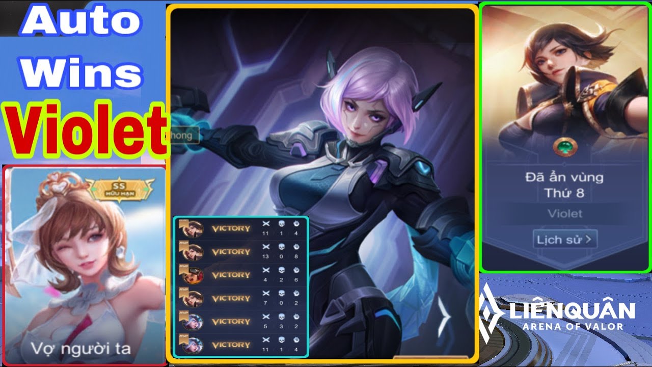 Violet | Lên Đồ , Ngọc Và Phù Hiệu Cho Violet | Liên Quân Mobile - YouTube