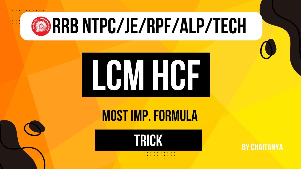 MOST IMP. FORMULA of LCM HCF " Tricks" #rrbntpc #rpf si #rrbje #rrbexam ...