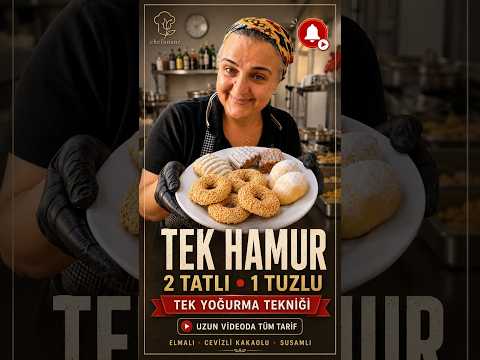 İki Tatlı Bir Tuzlu Kurabiye | Tek Hamur Yoğurma Tekniğiyle! 