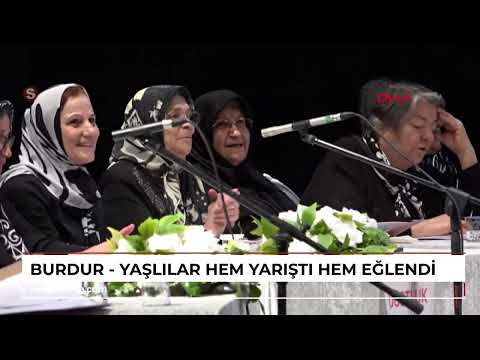 Burdur - Yaşlılar hem yarıştı hem eğlendi