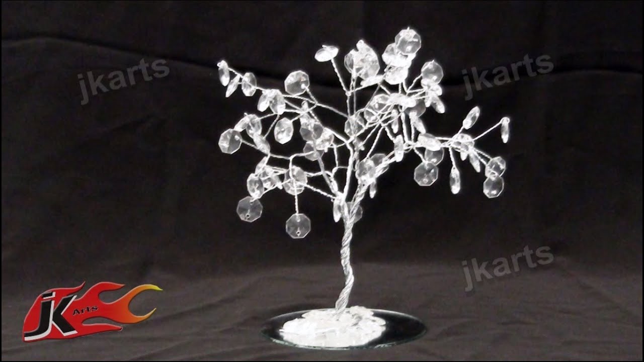 DIY Crystal Beads Wire Tree | How to make | JK Arts 149 - YouTube
