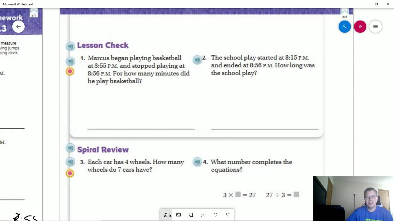 3rd Grade Lesson 10.3 homework - YouTube