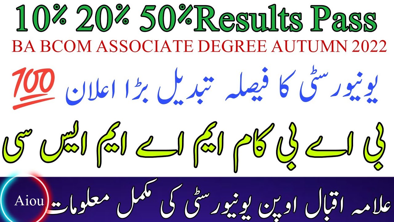 AIOU Results Update 2023 | AIOU University Update Results | Results ...
