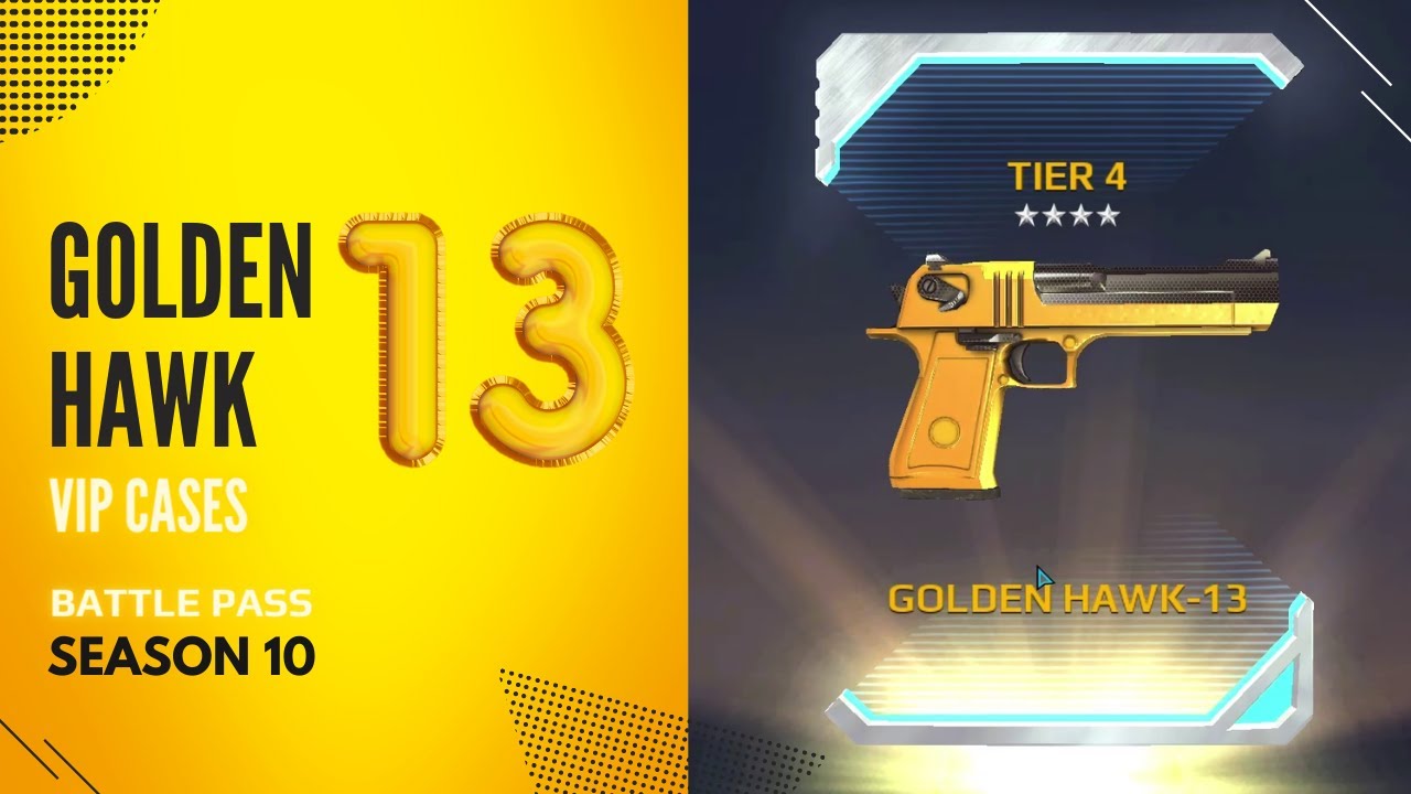Golden Hawk -13 From VIP Cases | Battle Pass Season 10 | Modern Combat ...