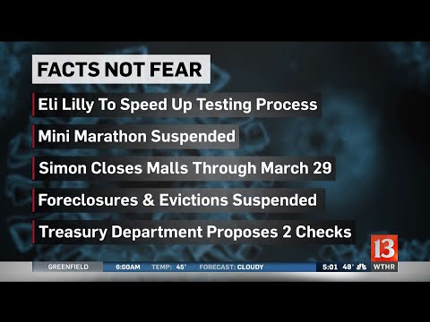 Coronavirus latest: Eli Lilly testing, 500 Festival canceled
