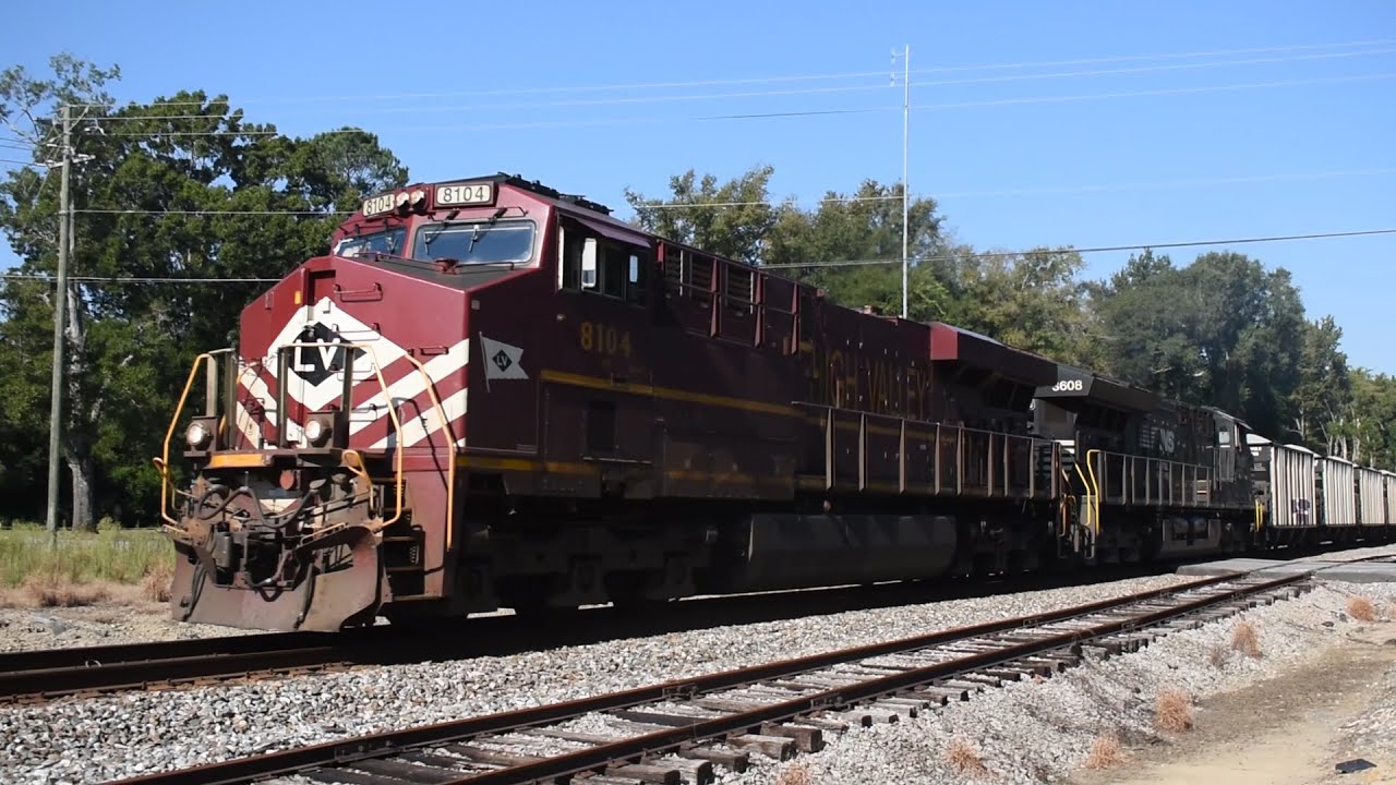 NS 8104(Lehigh Valley Heritage Unit) Leads NS Train 238 At Hopkins SC ...
