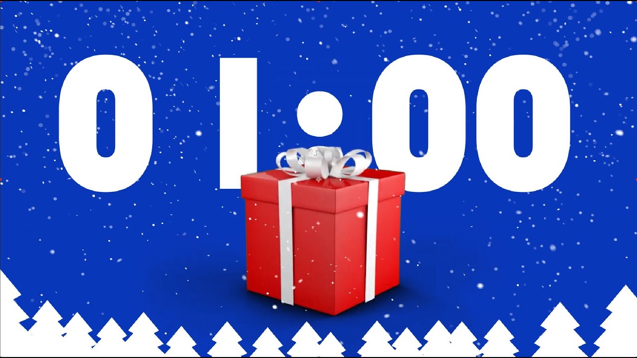 1 MINUTE exploding GIFT timer 🎁 Christmas timer 🎁 - YouTube