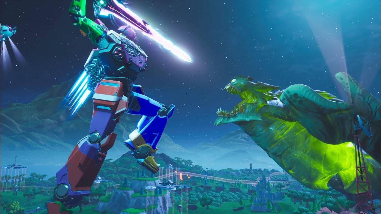Fortnite Mecha vs Monster Full Fight!!!!|No Commentary| - YouTube