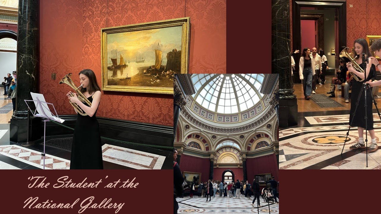 'The Student' live performance fine art piece in the National Gallery ...
