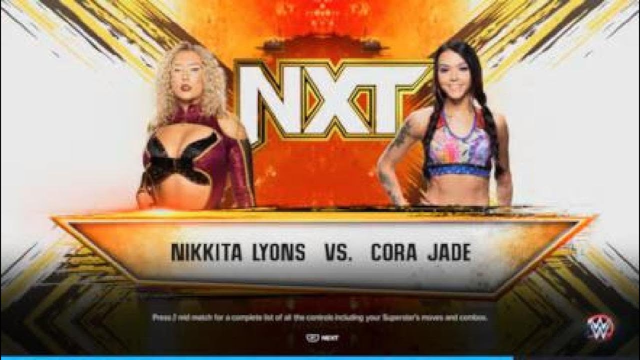wwe2k23 Nikkita Lyons vs Cora Jade - YouTube