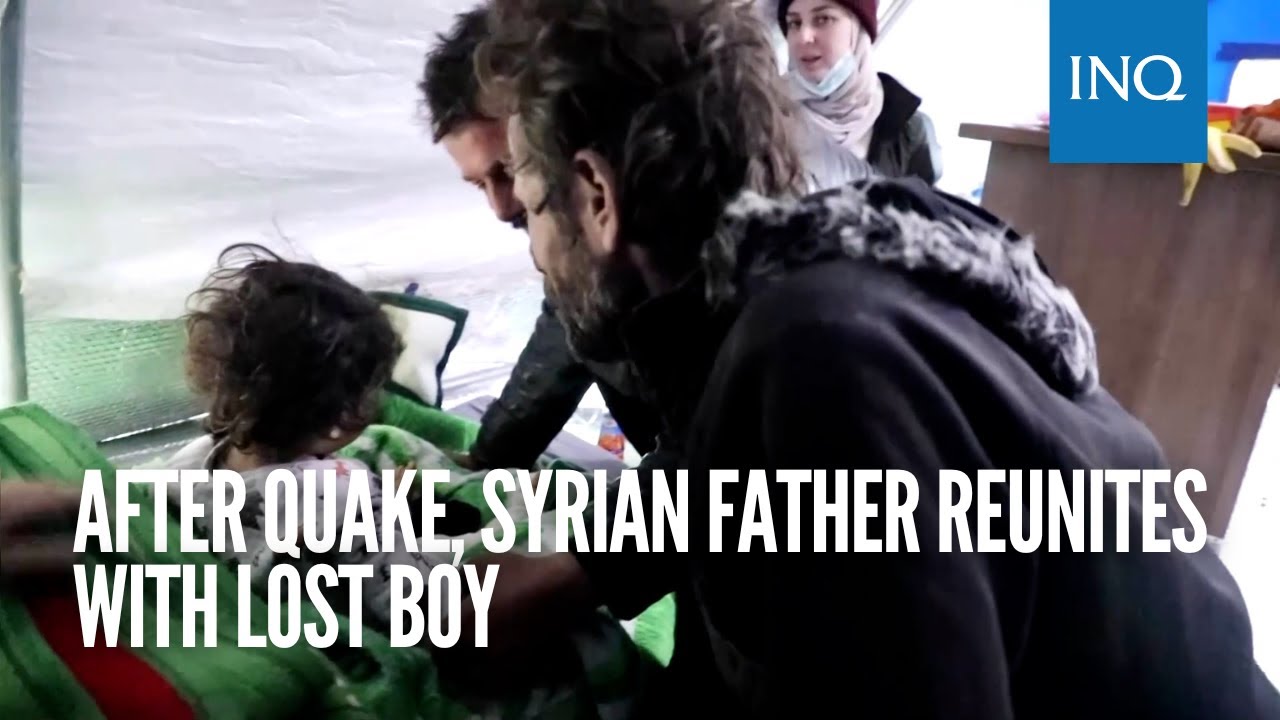 After quake, Syrian father reunites with lost boy - YouTube