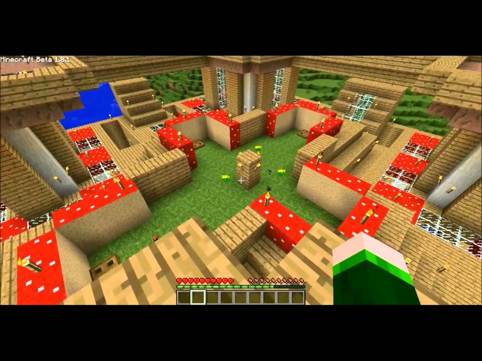 Yoderpet Builds Minecraft Mushroom Castle - YouTube